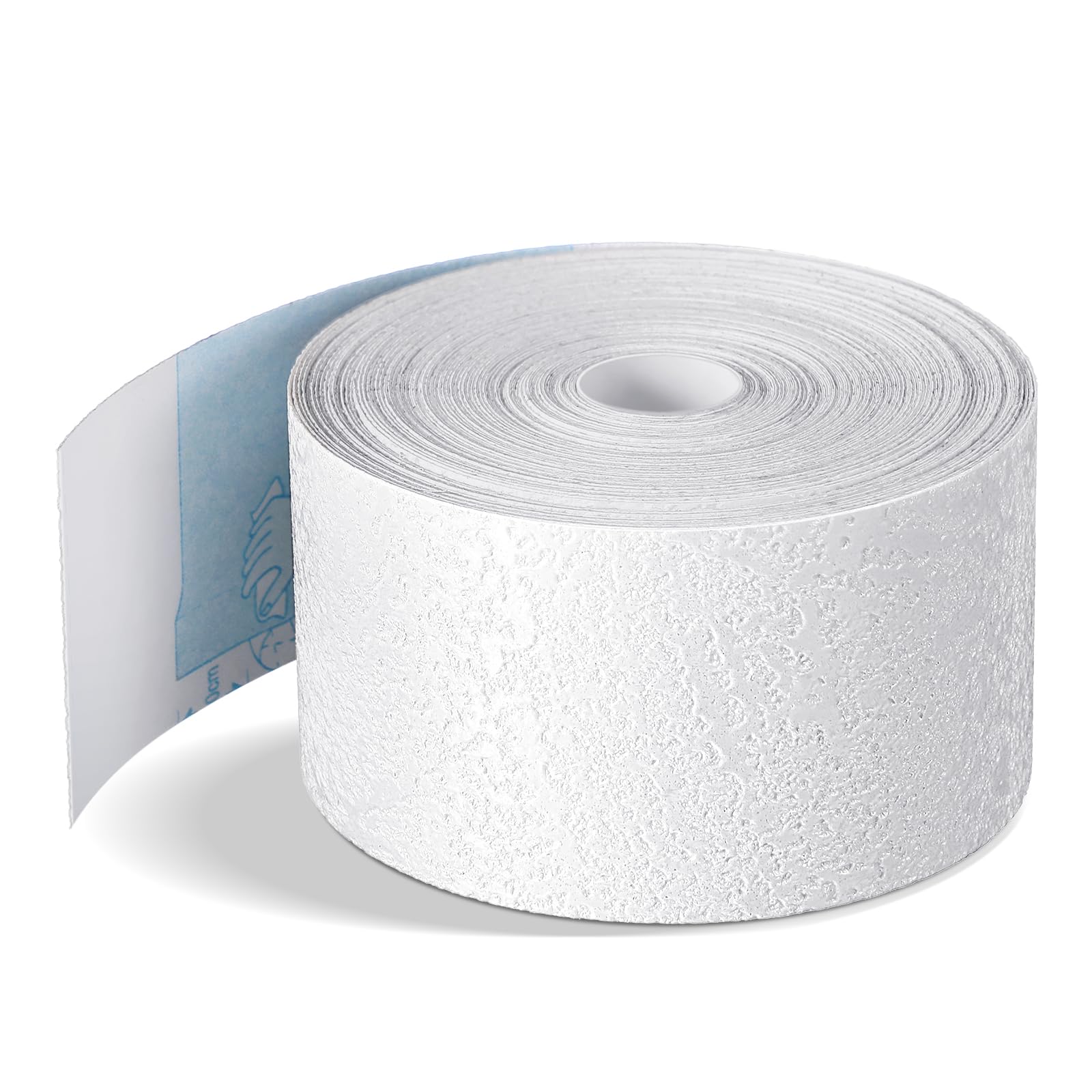 Innconee Self Adhesive Crack Tape 1.5'' x 32' Textured Roll Crack Tape Paintable for Walls, Diatom Mud Finish Texture Tape for Drywall Crack Repair