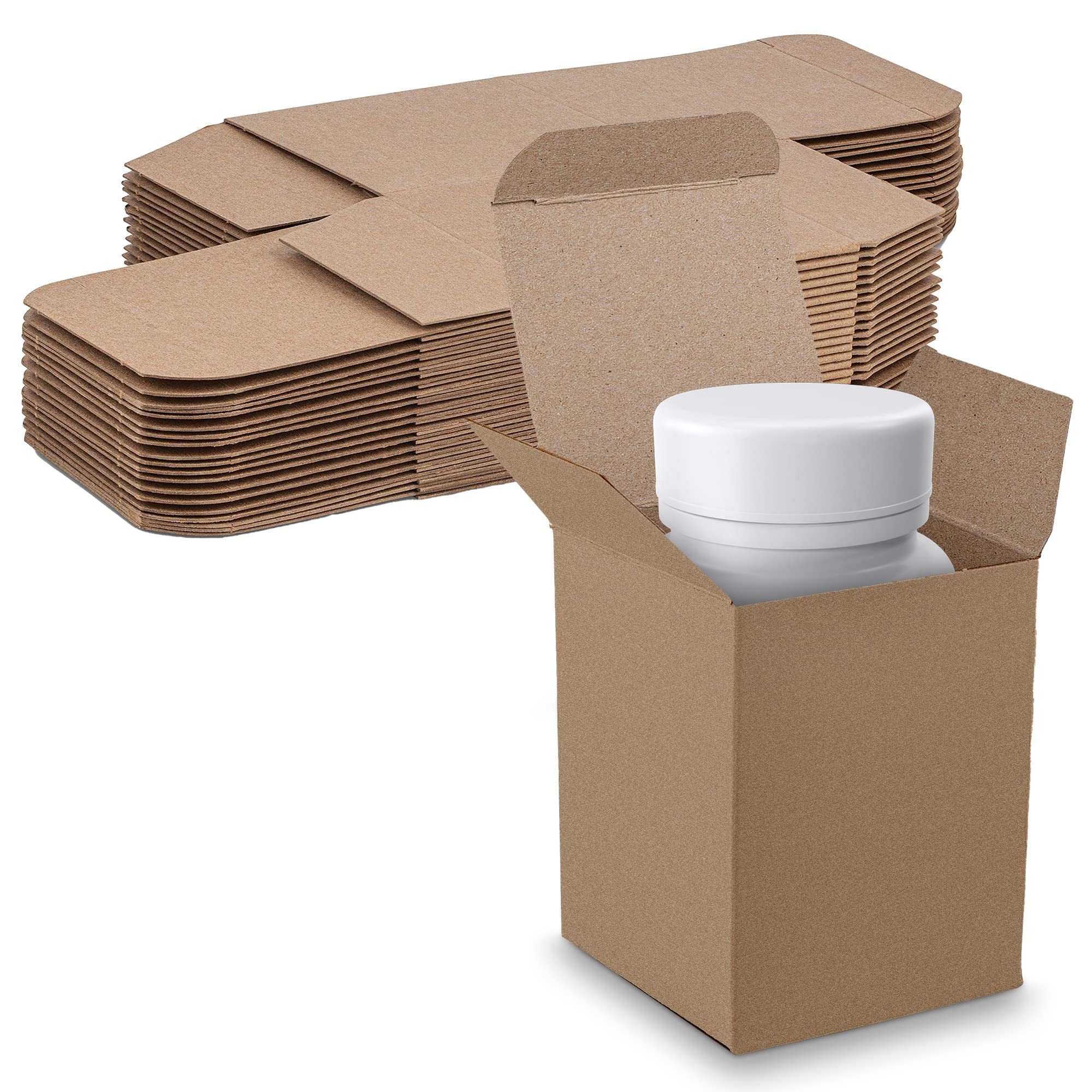 MT Products Tuck Top Kraft Paperboard Gift Box - 3" x 3" x 4" Gift Boxes with lids for Presents - Pack of 30