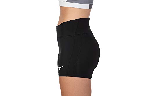 Mizuno Women's Elevated 4" Inseam Volleyball Short, Black, X-Large