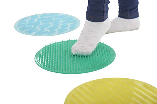 TickiT Silishapes Sensory Circles - Tactile Pads for Calming Sensory Play - Set of 10 - Assists Autistic Toddlers & Children