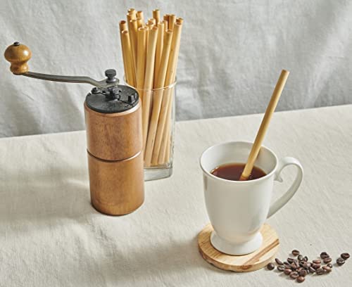 EcoAmiga Bamboo Straw, 8 Inch Reusable & Biodegradable Organic Bulk Straws β Great Ecological Alternative to Plastic Straws (Reed)