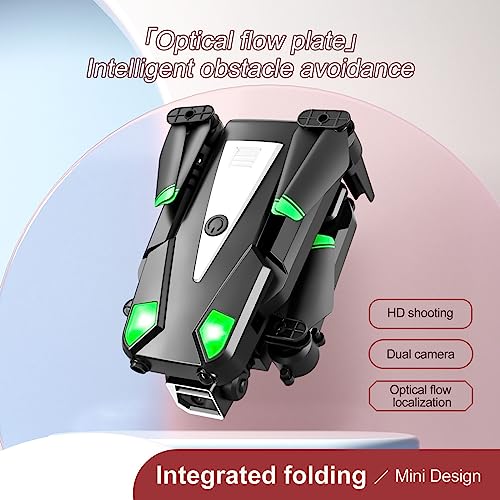 Mini Drone with Dual 1080p HD Wide Angle Camera Remote Control Toys Gifts for Boys Girls with Altitude Hold Headless Mode 1-Key Start Speed Adjustment (Black)