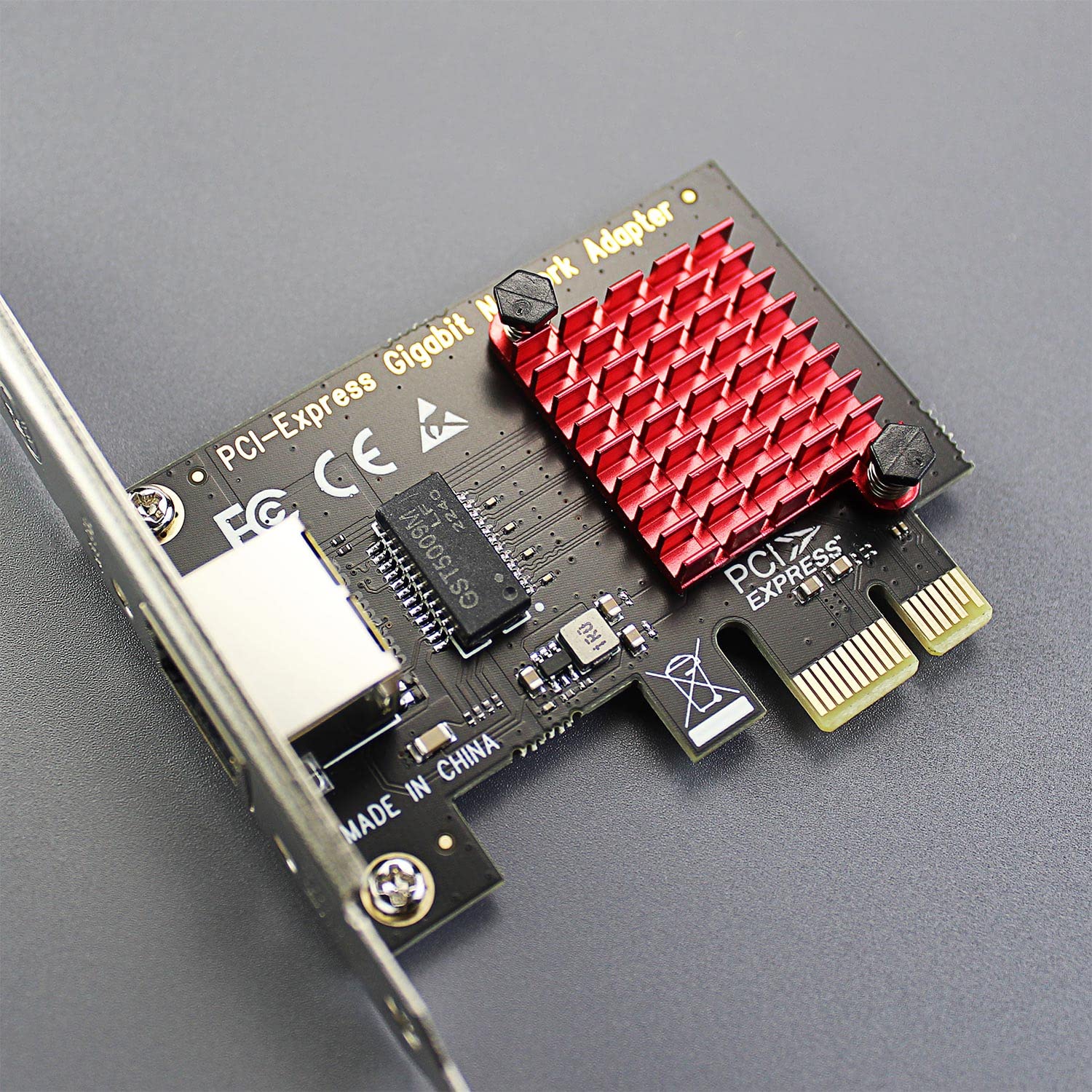 GLOTRENDS LE8111H Gigabit PCIe Ethernet Network Card, RTL8111H Chip, RJ45 LAN Port, PCIe X1 Installation