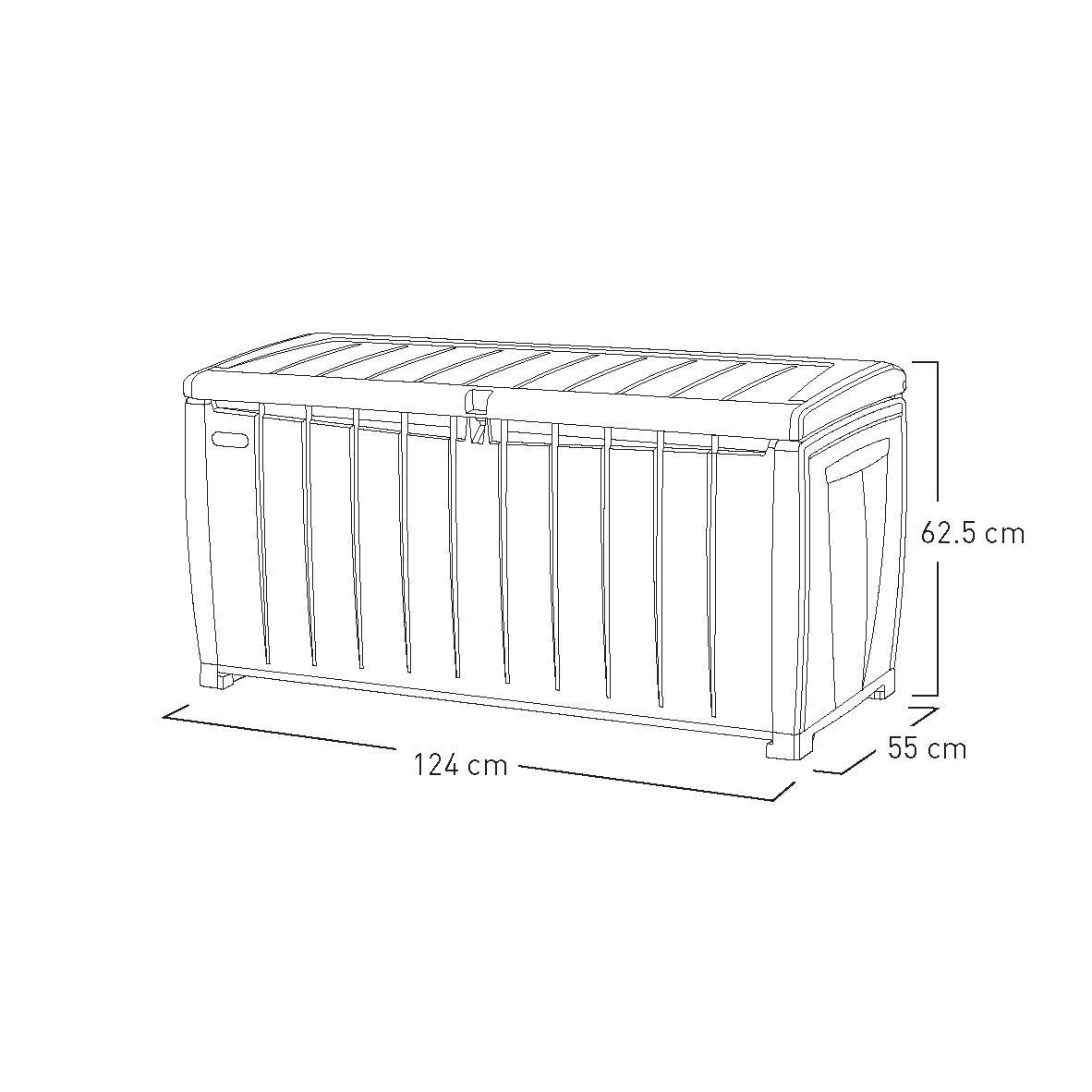 Keter Novel 17197948 Cushion Box 340 L Plastic Beige/Brown