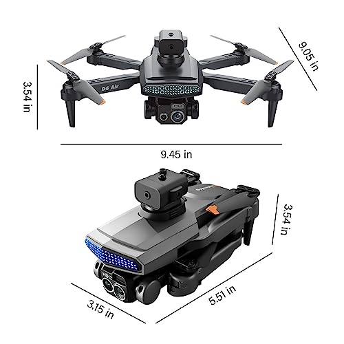 Mini Drone with Camera-Drone with 4k HD Fpv Camera Remote Control Toys Gifts for Boys Girls with Altitude Hold Headless Mode Start Speed (Black)