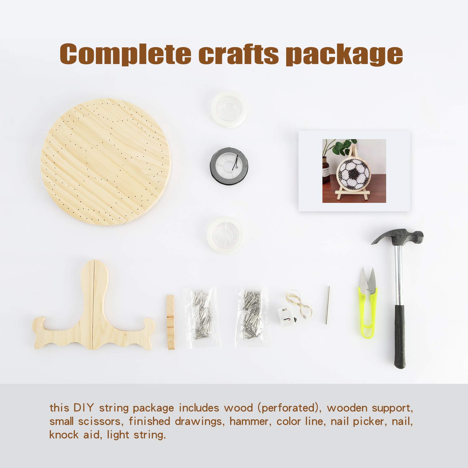 Wood Craft Kits String Art Kit DIY Bubble Boba Tea String Crafts Kit Toys for Adult Kids Creative Art Project for Boys Girls (Boba Tea kit)