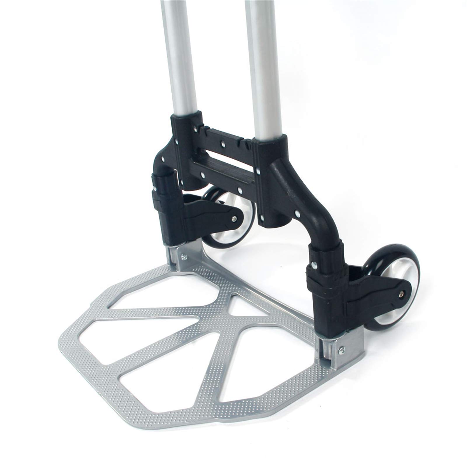 gt6-ZJ Portable Folding Collapsible Aluminum Cart Dolly Push Truck Trolley Black
