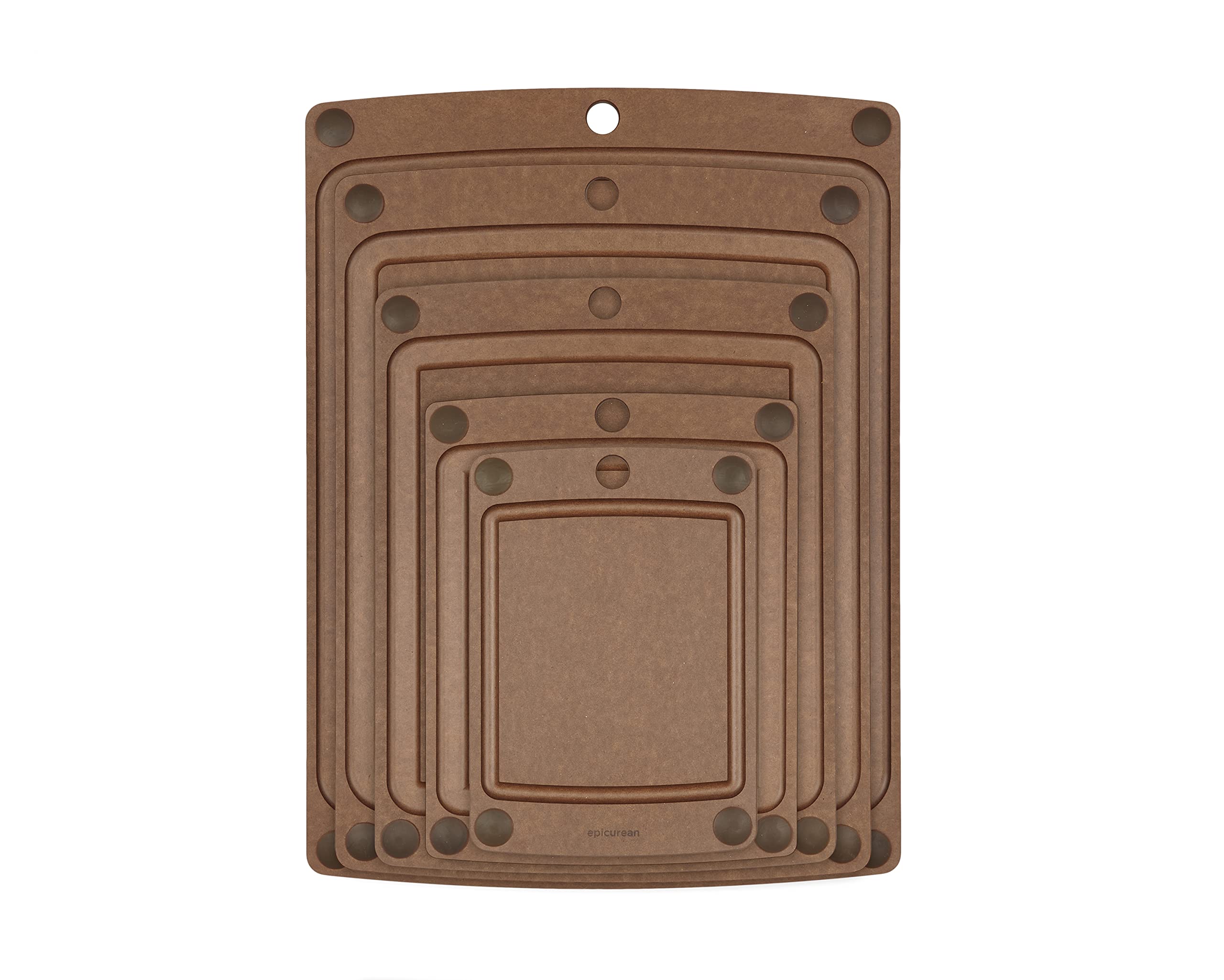 Epicurean All-In- One Cutting Board with Slip Feet and Juice Groove, 19.5-Inch × 14.5-Inch, Nutmeg/Brown