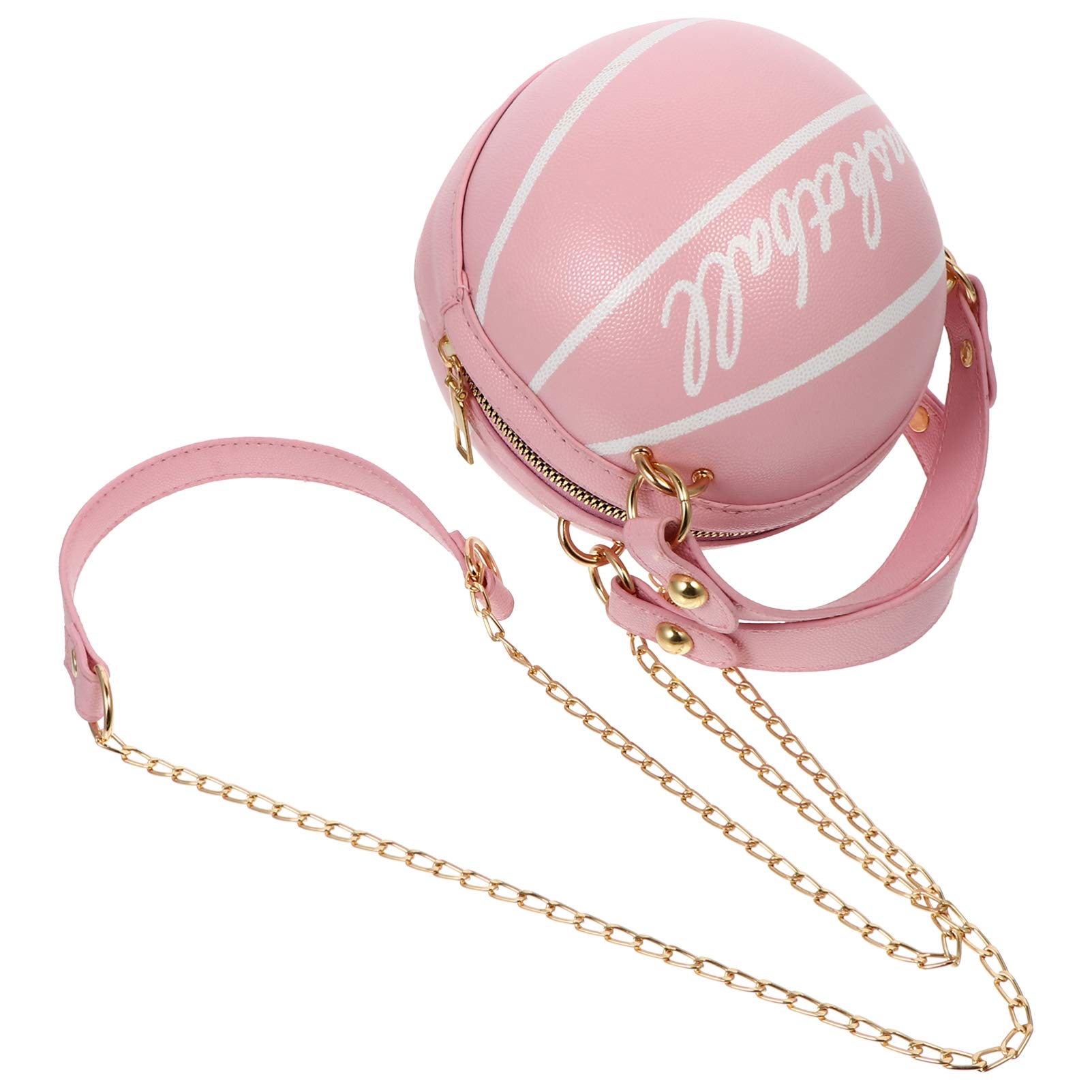 VALICLUD Crossbody Bag Round Basketball Shaped Handbag Novelty Purse Circle Shoulder Bag for Women
