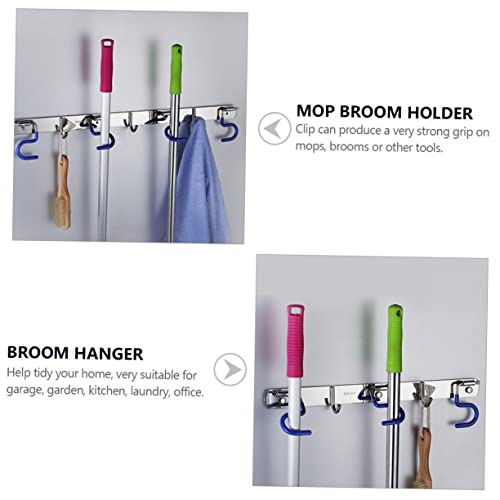 GLSTOY 1pc Broom Holder Broom Wall Mount Shelves for Storage Wall Mounted Mop Hanger Wall Mount Tool Organizer Broom Mop Organizer Garage Broom Holder Wall Hanging Hooks Mop Broom Holder