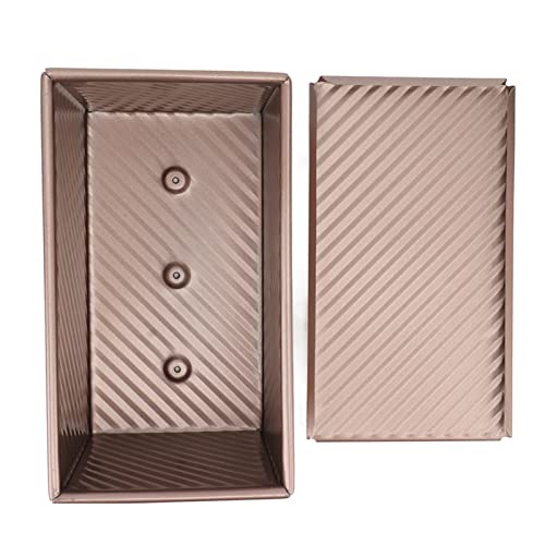 Loaf Pan,DEWIN Loaf Pan with Lid for Baking Bread Nonstick Corrugated Steel Bakeware Mould for Oven Kitchen