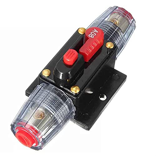 Circuit Breaker 150/100/50/30/20/40/60/80A 12V Car Truck Audio Modification Stereo Amplifier Circuit Breaker Automatic Reset Fuse Holder Switch (Color : 150a, Size : Black)