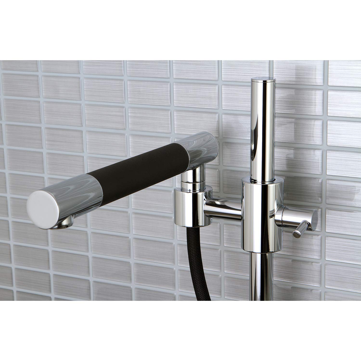 Kingston Brass KS8981DKL Concord Pull-Out Sprayer Kitchen Faucet, 9-1/8", Polished Chrome