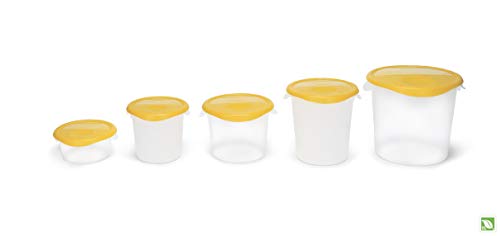 Rubbermaid Commercial Products Plastic Round Food Storage Container for Kitchen/Food Prep/Storing, 8 Quart, Clear, Container Only (FG572424CLR)