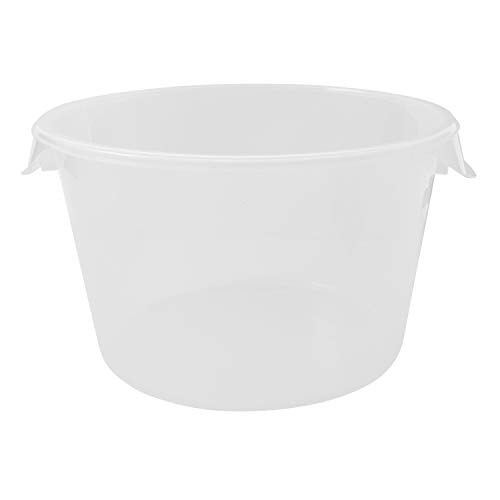 Rubbermaid Commercial Products Plastic Round Food Storage Container for Kitchen/Food Prep/Storing, 12 Quart, Clear, Container Only (FG572624CLR)