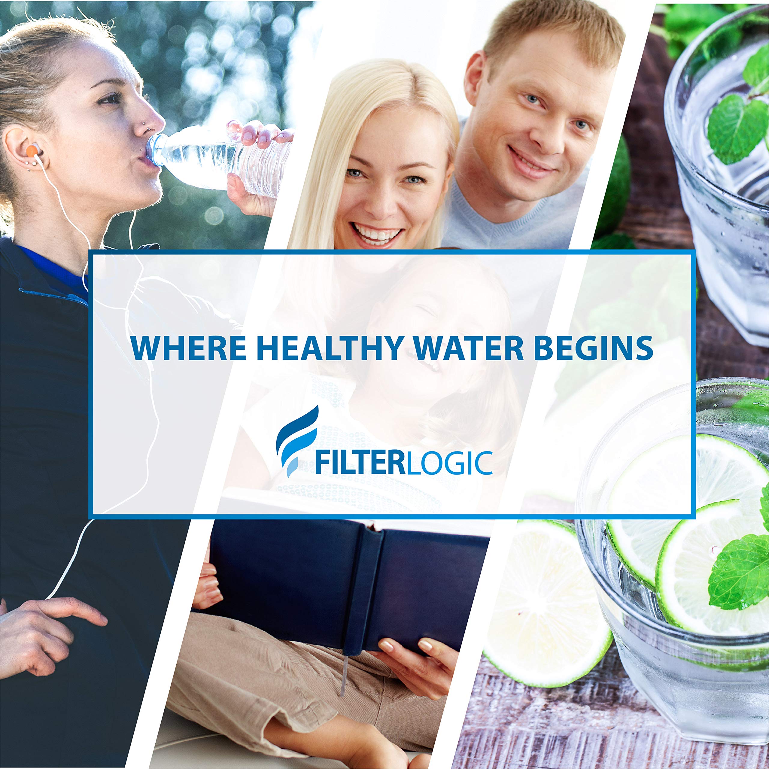 Filterlogic 3US-PF01 Under Sink Water Filter, NSF/ANSI 42 Certified Replacement for Advanced 3US-PF01, 3US-MAX-F01H, 3US-PF01H, Delta RP78702, Manitowoc K-00337, K-00338 (Pack of 2)