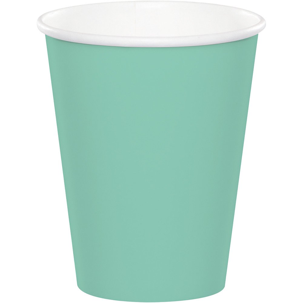 Creative Converting Celebrations 96-Count 9 oz. Hot/Cold Cups, Fresh Mint -