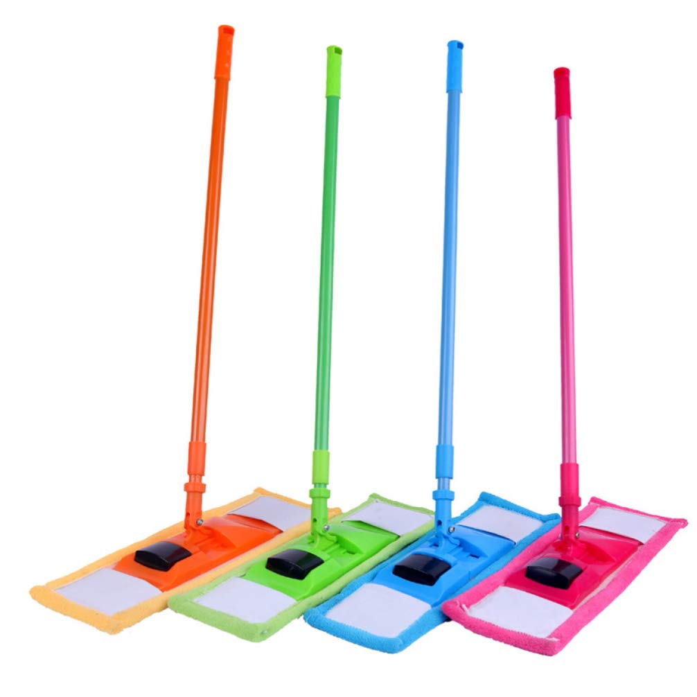 Didiseaon Washable Flat Mop Head Pads Microfiber Mop Pads Refill Heads Absorbing Microfiber Cleaning Mop Pads for Hardwood Tile Marble Floor Professional Mops (Blue) Microfiber Mop Heads
