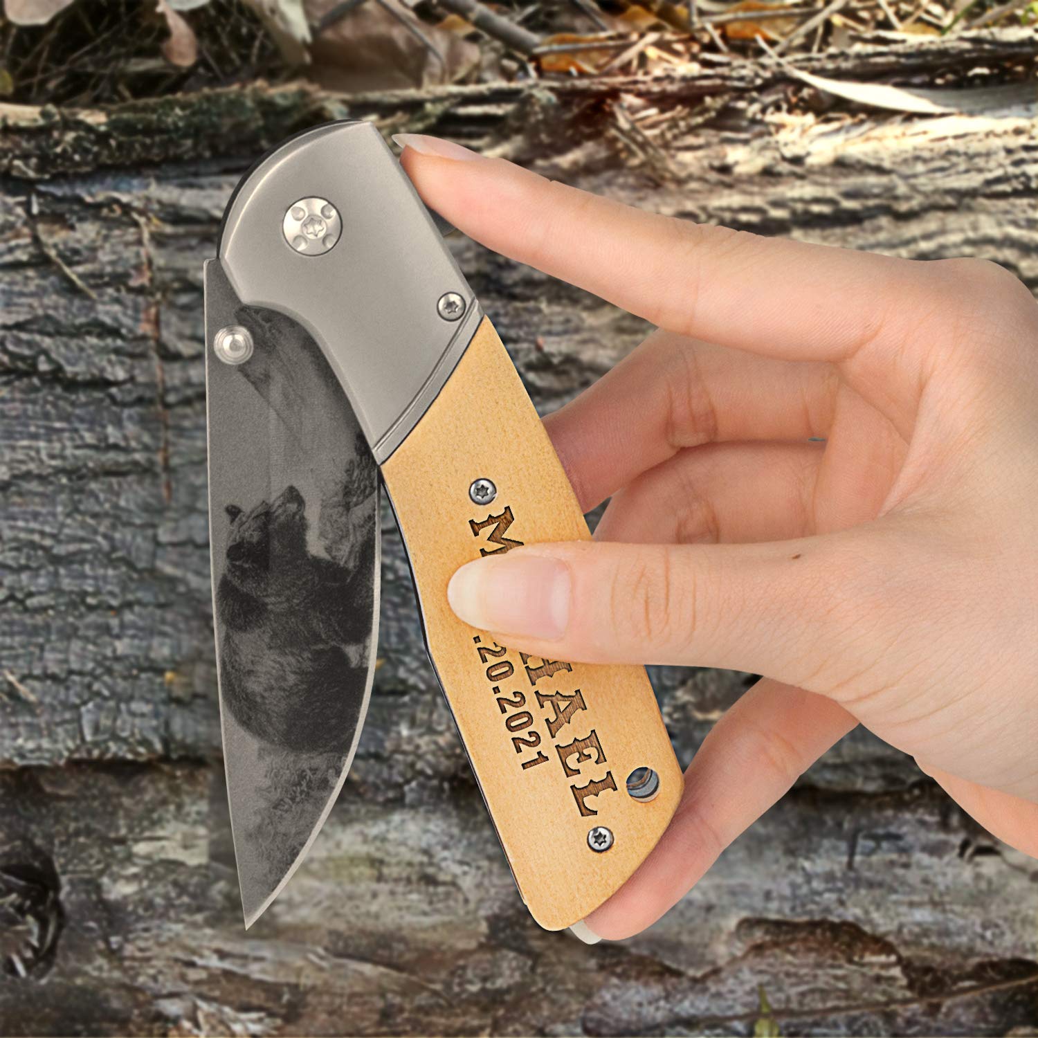 Gifts For Men - Personalized Knife Pocket Knife Engraved Custom For Men - Idea For Dad Boyfriend Him Husband Son - Father's Day Anniversary Birthday