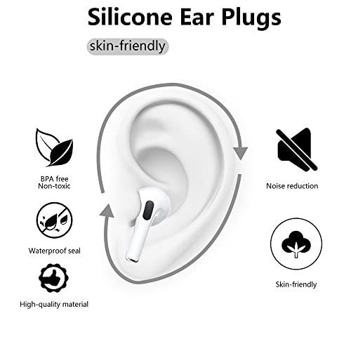 Kedoo [6 Pairs] Replacement Ear Tips for Airpods Pro and Airpods Pro 2nd 2022 Generation,Better Noise Cancellation Tips, Fit in The Charging Case (Sizes S/M/L, White)