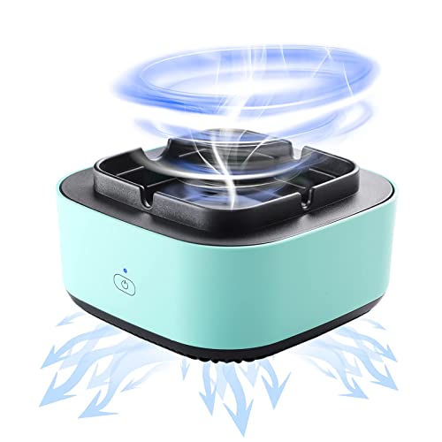 Rumia Smokeless Ashtrays for Cigarettes Indoor,2 in 1 Air Purifier Multifunctional Negative Ion Air Fresher for Home,Office,Outdoor-Green