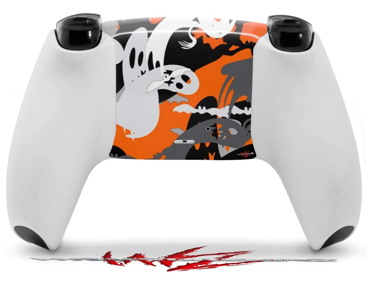 WraptorSkinz Skin Wrap compatible with Sony PS5 DualSense Controller Halloween Ghosts (CONTROLLER NOT INCLUDED)