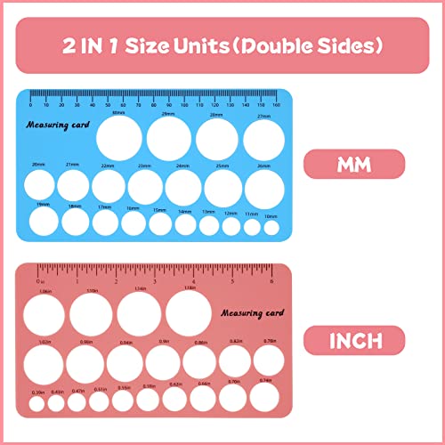 Nipple Rulers for Flange Sizing 4PCS, Breast Pump Shield Nipple Measurement Tool for Flanges with 2 Soft Rulers, Circle Templates Ruler for New Mothers, Silicone, Double Side Print, 100% BPA Free
