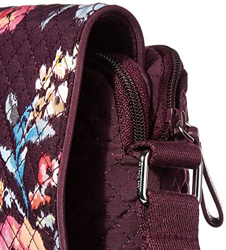 Vera Bradley Women's Microfiber Turnabout Crossbody Purse, Indiana Rose, One Size