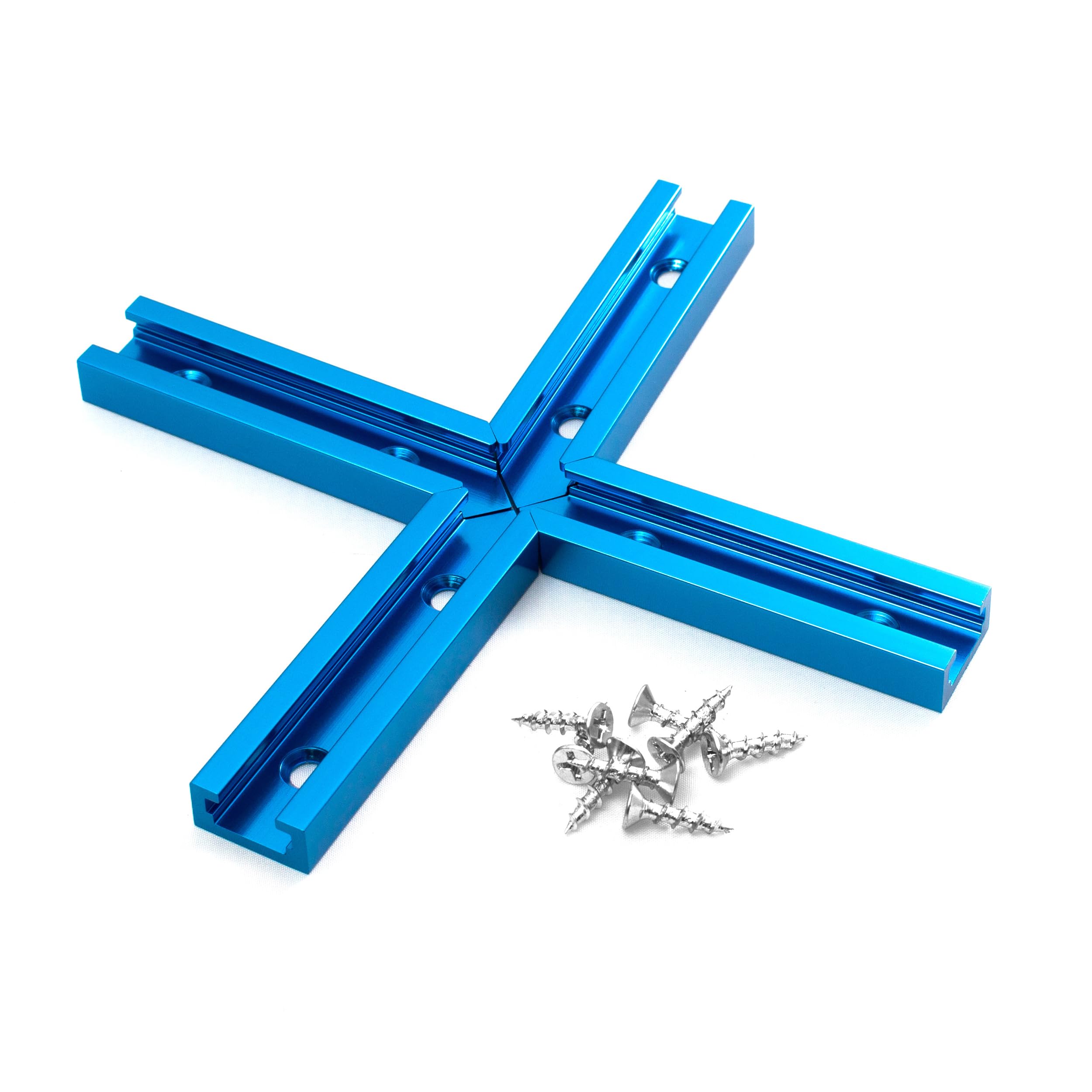 POWERTEC 48" Miter T Track w/ T-Bar for Table Saw, Router Table, Band Saw, Works with 3/4â x 3/8â Miter T Slot, Miter Gauge, T Track Accessories for Woodworking and Sliding Jigs, 2 Sets (71156-P2)