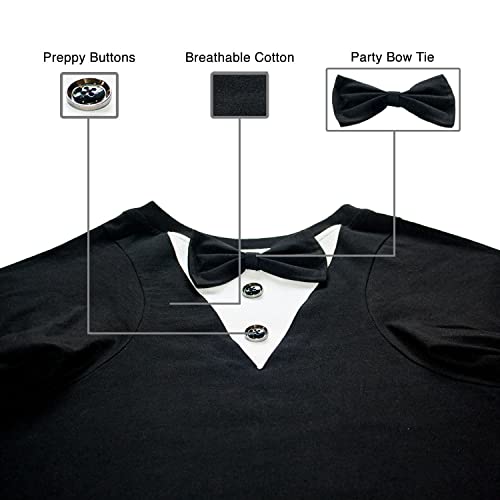 Ruse- Dog Suit Easy Breezy Pet Tuxedo/Dog Wedding Dress for All Breeds.(Black) XL