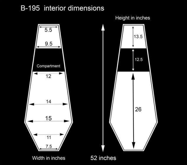 COFFIN CASES Model B-195 Bass Guitar Case
