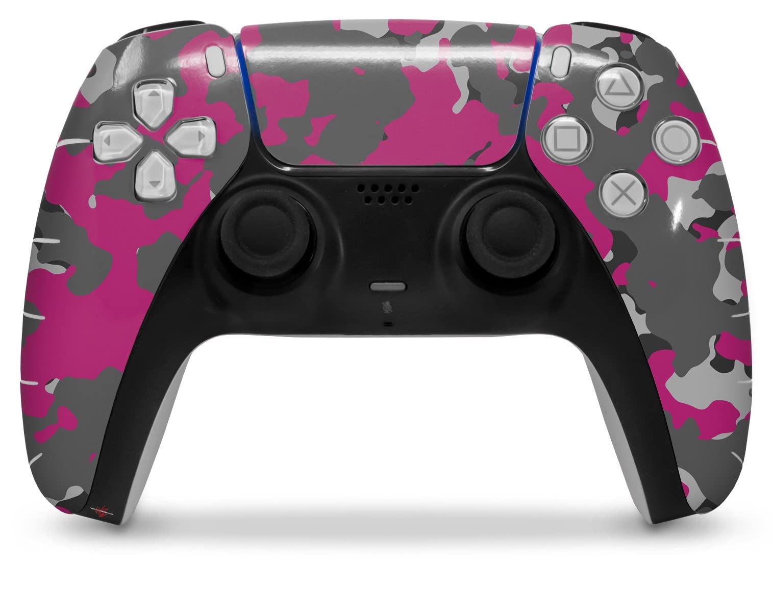 WraptorSkinz Skin Wrap compatible with Sony PS5 DualSense Controller WraptorCamo Old School Camouflage Camo Fuschia Hot Pink (CONTROLLER NOT INCLUDED)
