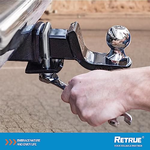 RETRUE Hitch Tightener, Hitch Stabilizer Heavy Duty Anti-Rattle Clamp for 1.25" and 2" Hitches, Reduce Movement from Hitch Tray Cargo Carrier Bike Rack Trailer Ball Mount, Rust Free