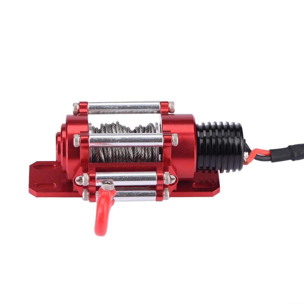 VGEBY RC Car Winch, 1:10 RC Scale Electric Metal Winch RC Model Vehicle Winch Compatible for SCX10 D90 D110 TF2 TRX4 KM2 Rc Winch Rcwinch