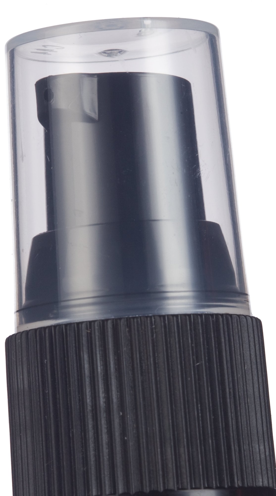 JUVITUS Amber 1 oz Boston Round PET Bottles (BPA Free) with Black Treatment Pump (24 Pack)