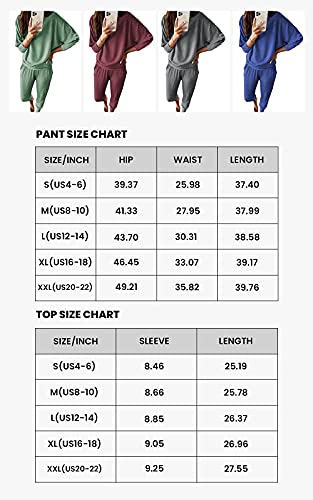 PRETTYGARDEN Women's 2023 Fall Fashion Outfits 2 Piece Sweatsuit Solid Color Long Sleeve Pullover Long Pants (Apricot,Medium)
