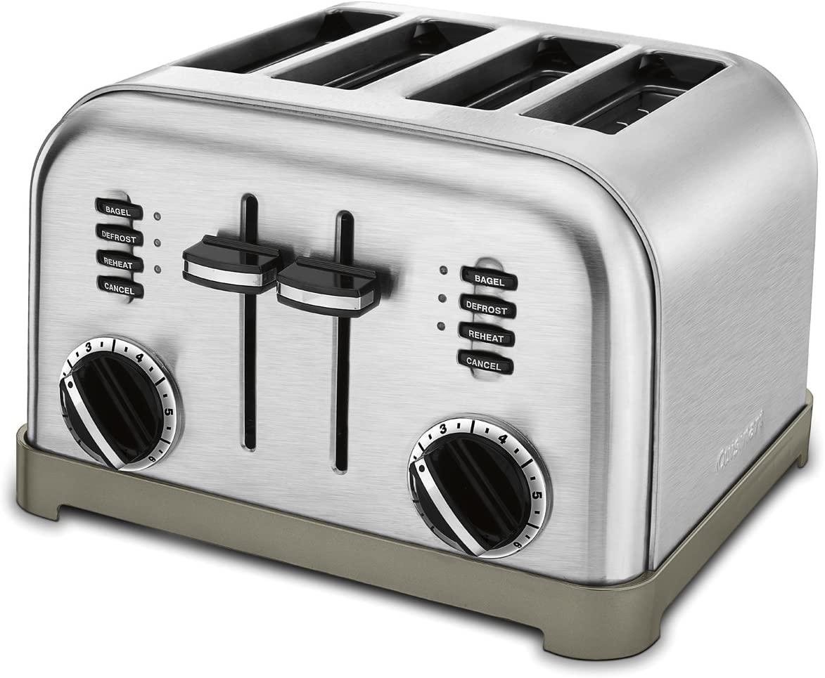 Cuisinart CPT-180 Metal Classic 4-Slice Toaster, Brushed Stainless (Renewed)