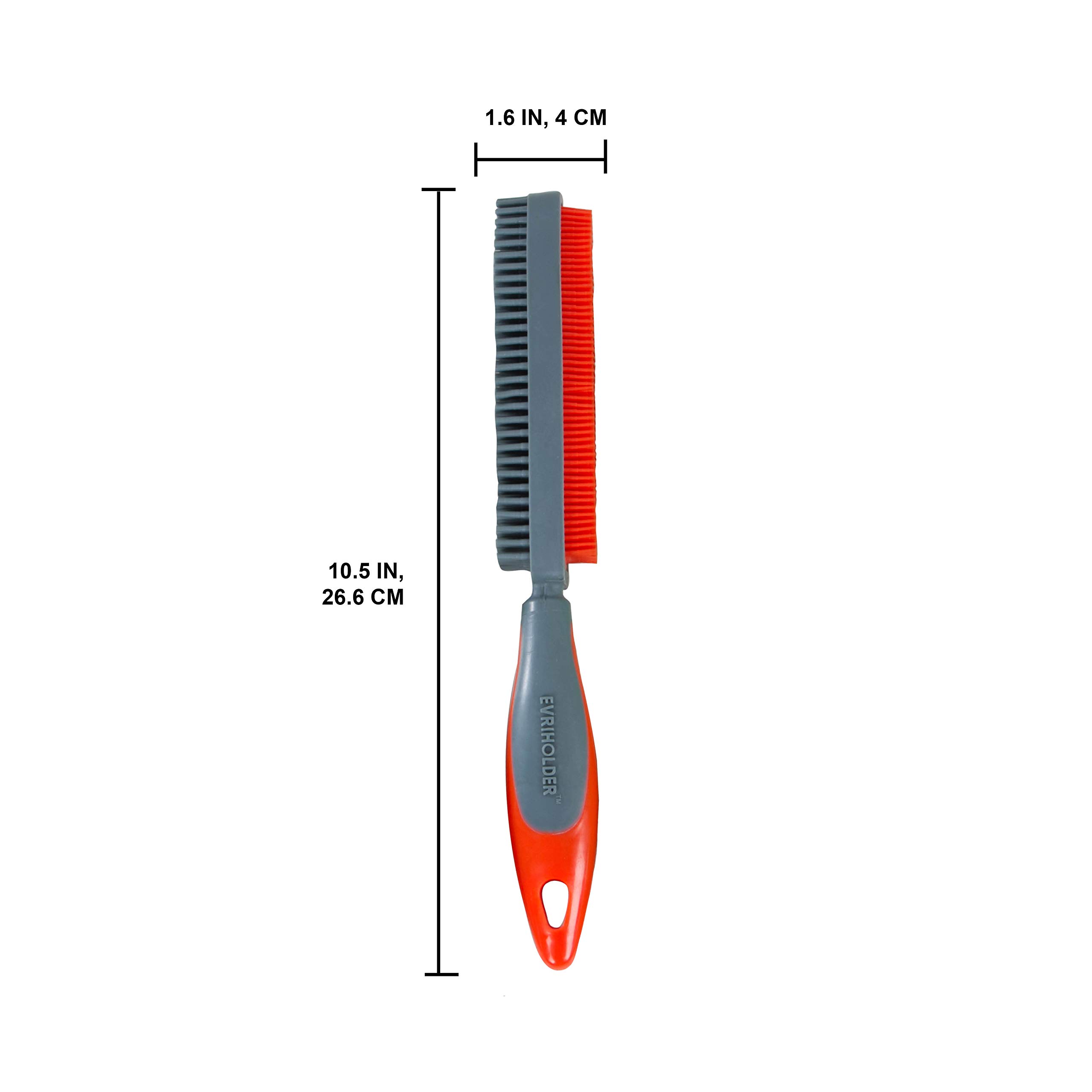 FURemover XL Heavy Duty Pet Hair Remover Broom, Multi-Surface Squeegee Rubber Broom, Extra Large 18-Inch Broom Head, Black and Orange & Duo, 2-Sided Lint Brush, Dog Multi-Brush, Red