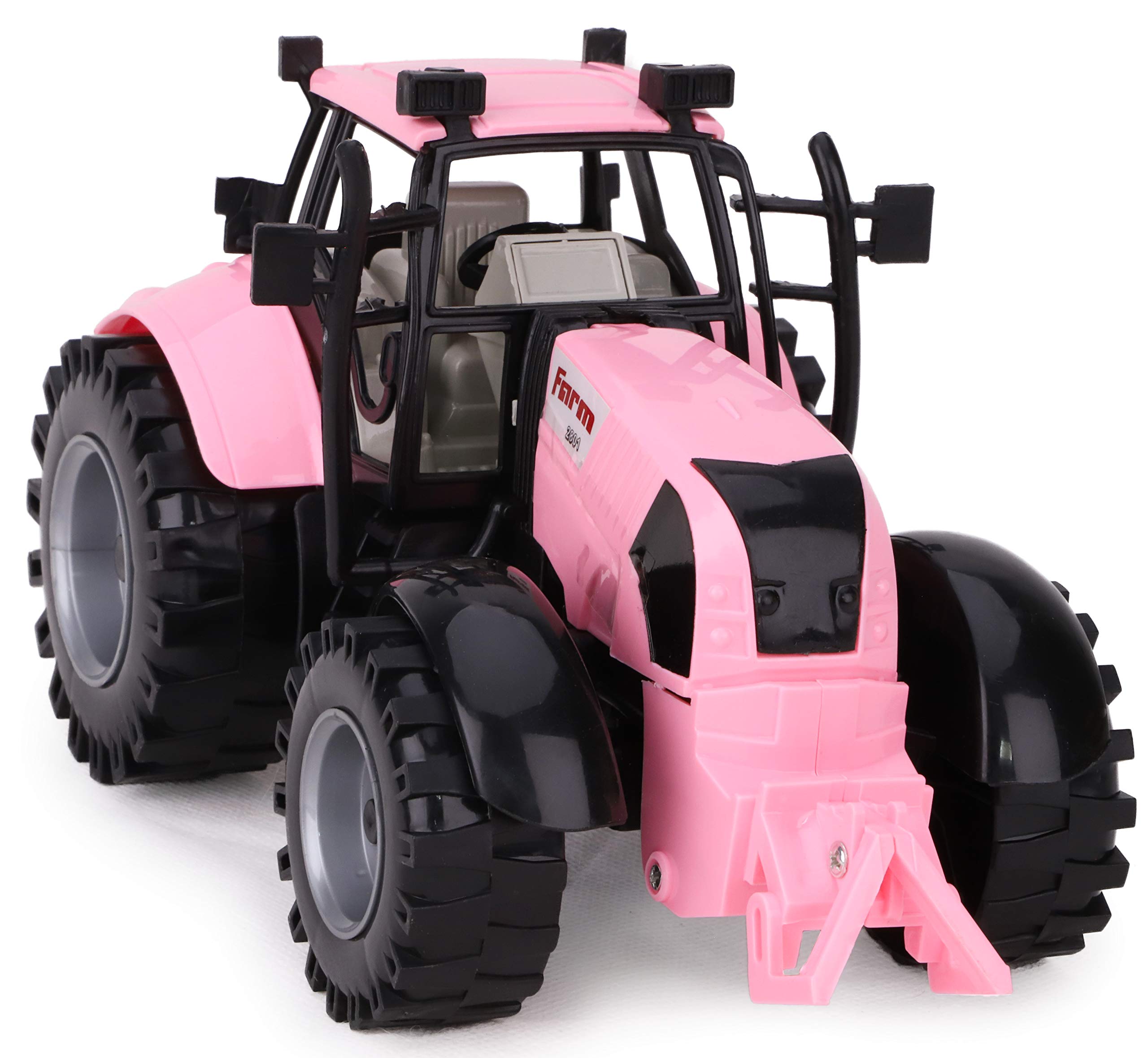 Toyland® Friction Powered Farm Tractor with Opening Bonnet (Pink)