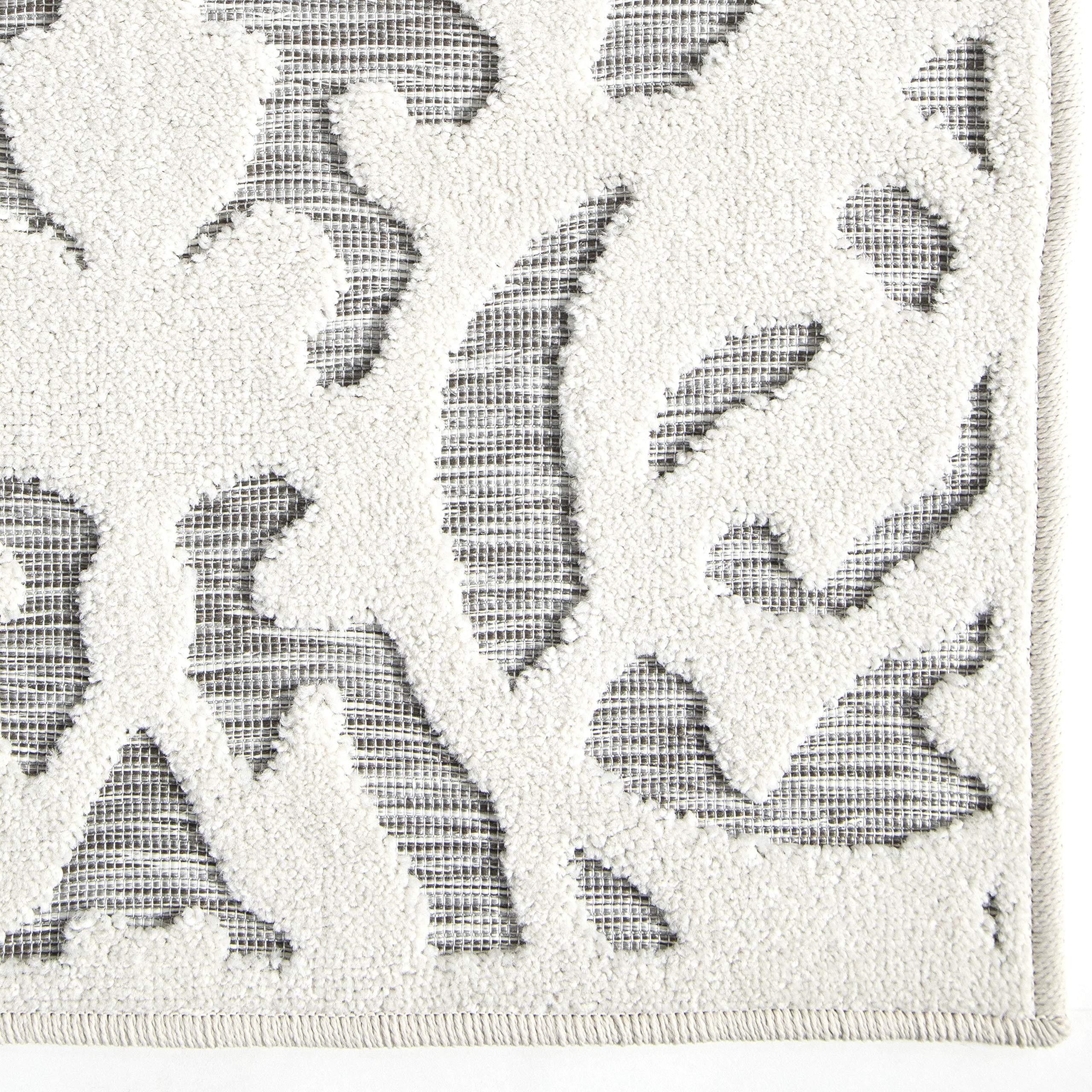 My Texas House by Orian Lady Bird Area Rug, 1'11" x 3'3", Natural/Grey