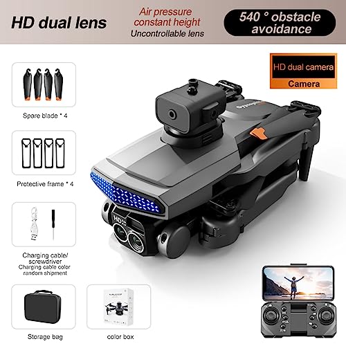 Mini Drone with Camera-Drone with 4k HD Fpv Camera Remote Control Toys Gifts for Boys Girls with Altitude Hold Headless Mode Start Speed (Black)