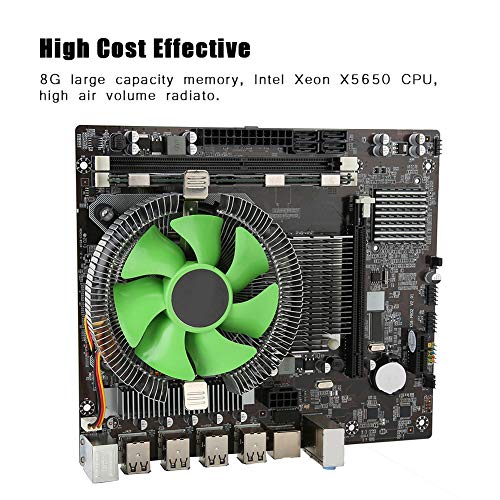 CPU Motherboard Set, Desk Top PC Motherboard Set for Intel Xeon X5650 CPU High Air Volume Radiator, Memory Main Board Set Support Zhiqiang Series I7 Quad-core CPU Six-core