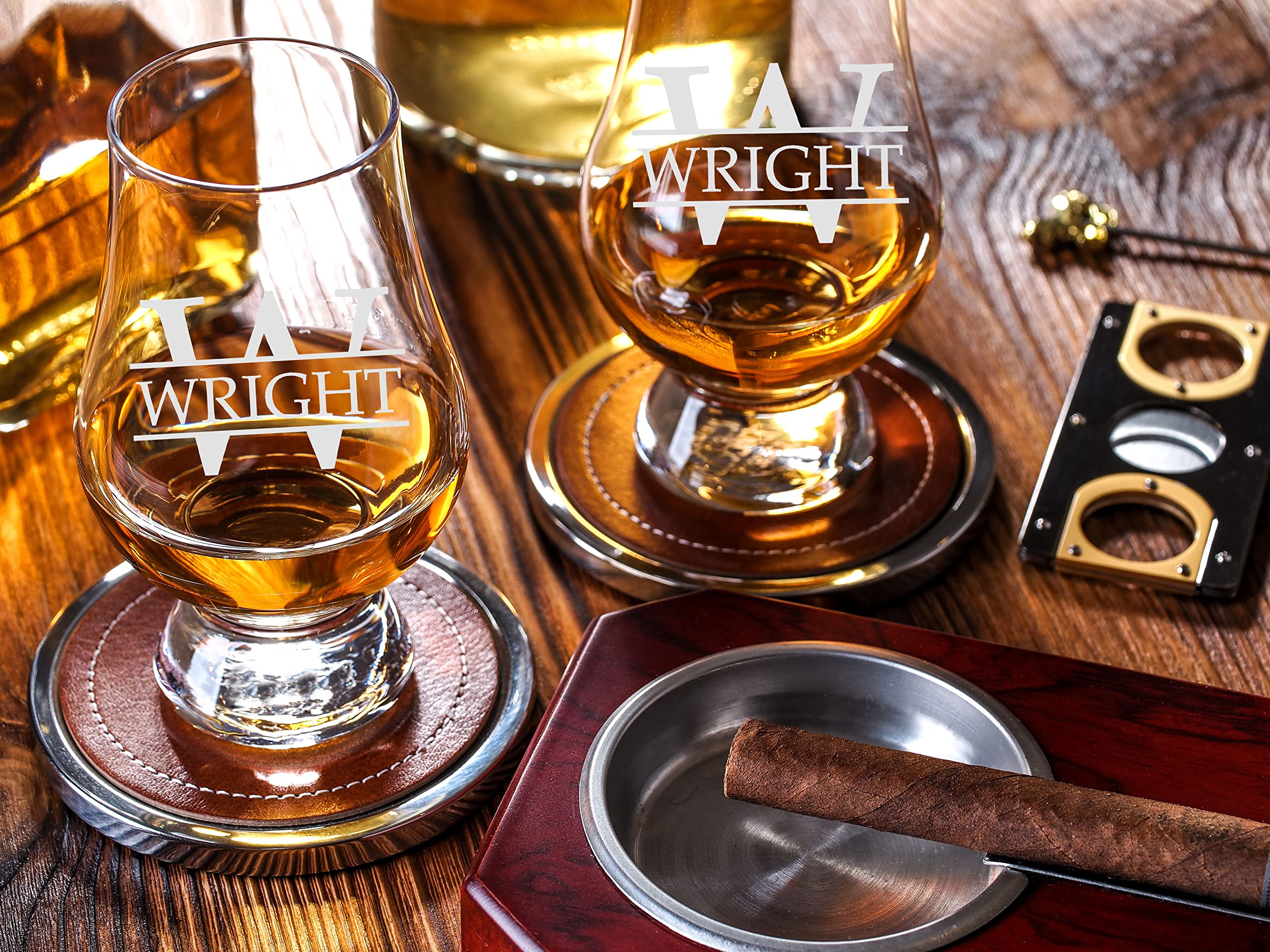 Glencairn Whiskey Glass, Personalized Engraved Whiskey Glass, Etched Whiskey Glass For Him, Custom Logo Glass (1 Glass)