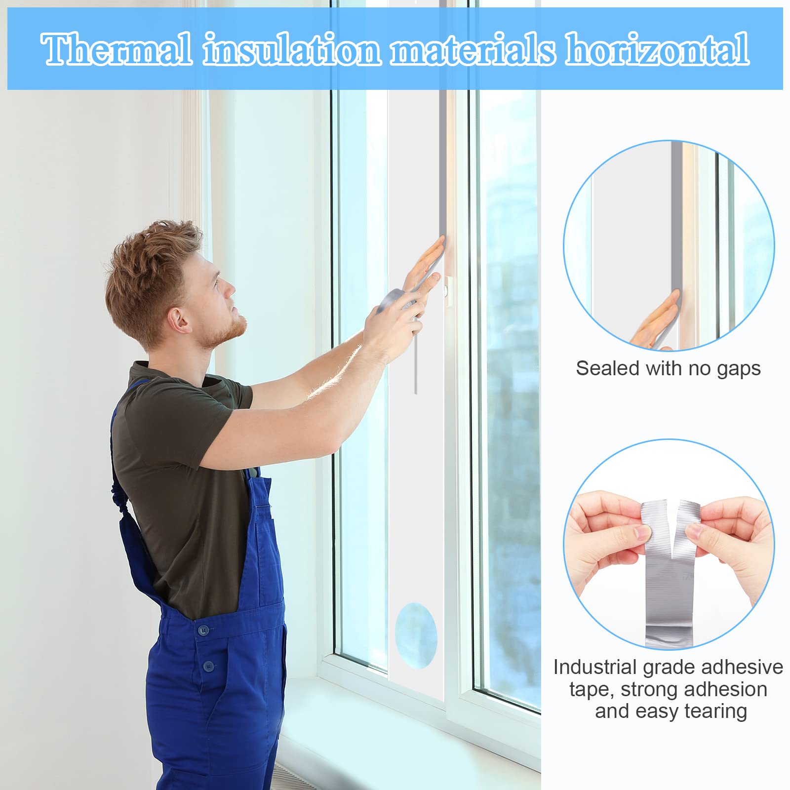 DARCKLE Portable AC Window Kit Adjustable AC Vent Kit Window Seal Plates Kit for AC Unit for Ducting Universal AC Seal Panel for Horizontal&Vertical Window ((5.9 INCHES) with Hose)