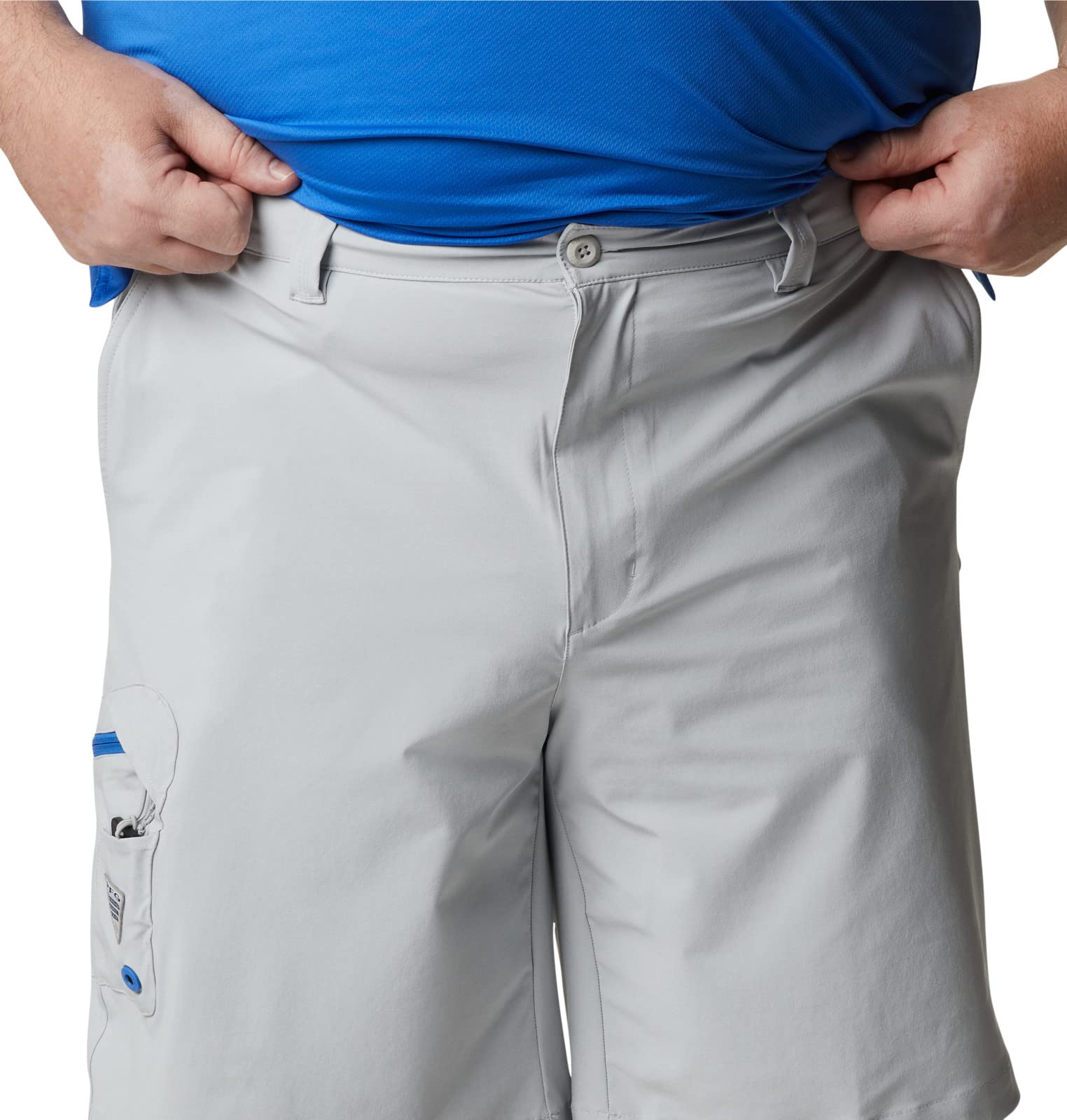 Columbia Men's Terminal Tackle Short, Cool Grey/Vivid Blue, 36