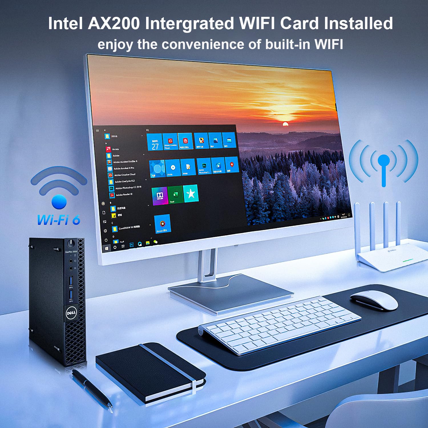Dell OptiPlex 3060 Mini PC Windows 11 Mini Computers,i5-8600T 6 Core 2.3GHz Up to 3.7GHz,32GB Ram 512GB M.2 NVMe SSD,Intel AX200 Built-in WiFi 6 Bluetooth 5.2,Refurbished Desktop (Renewed)