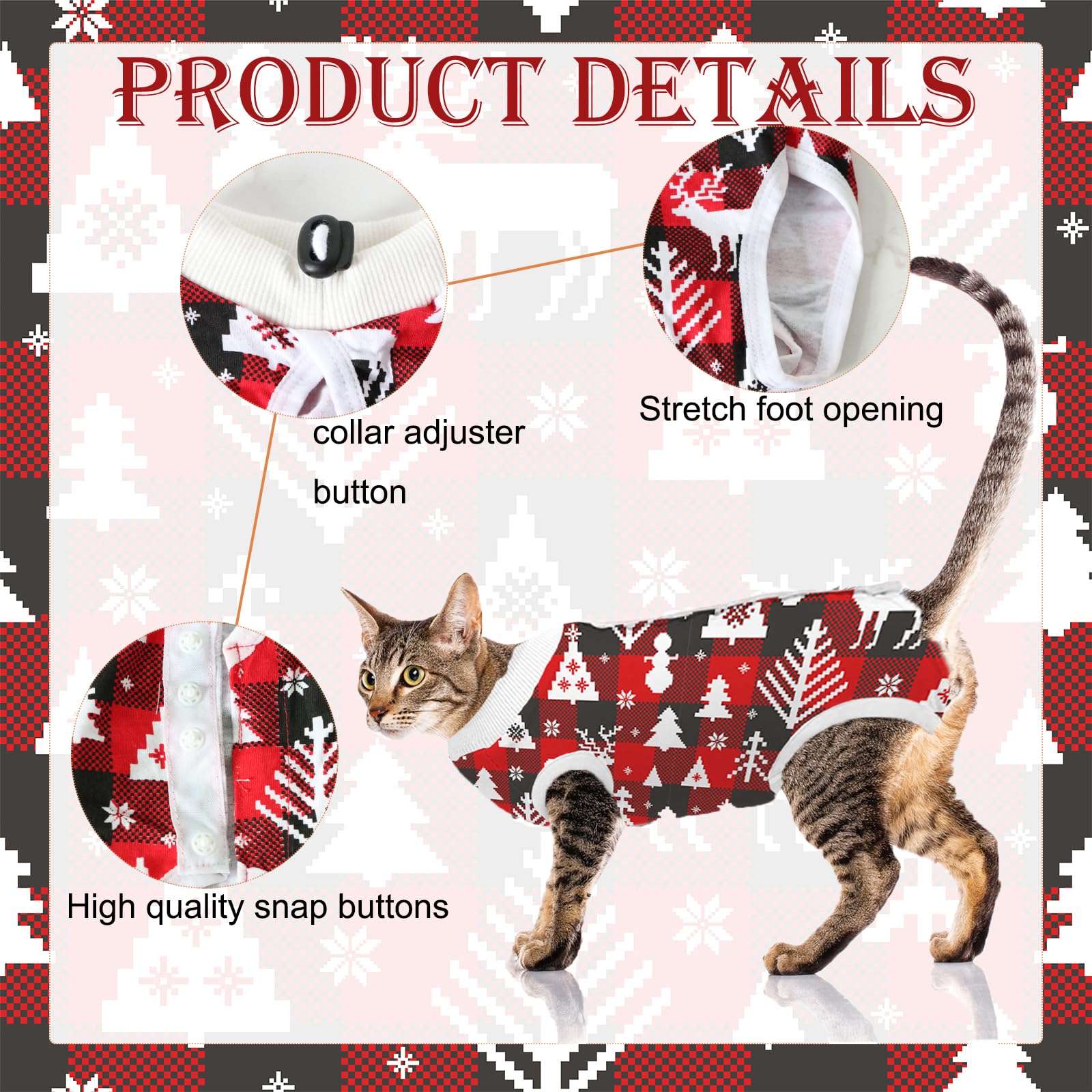 Mairbero cat Recovery Suit,Onesie for cat Surgery Surgical Recovery Suit, Abdominal Wound Or Skin Diseases E-Collar Alternative