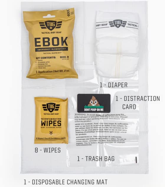 Emergency Blowout Baby Diaper Kit (Size 1 (8-14 pounds))