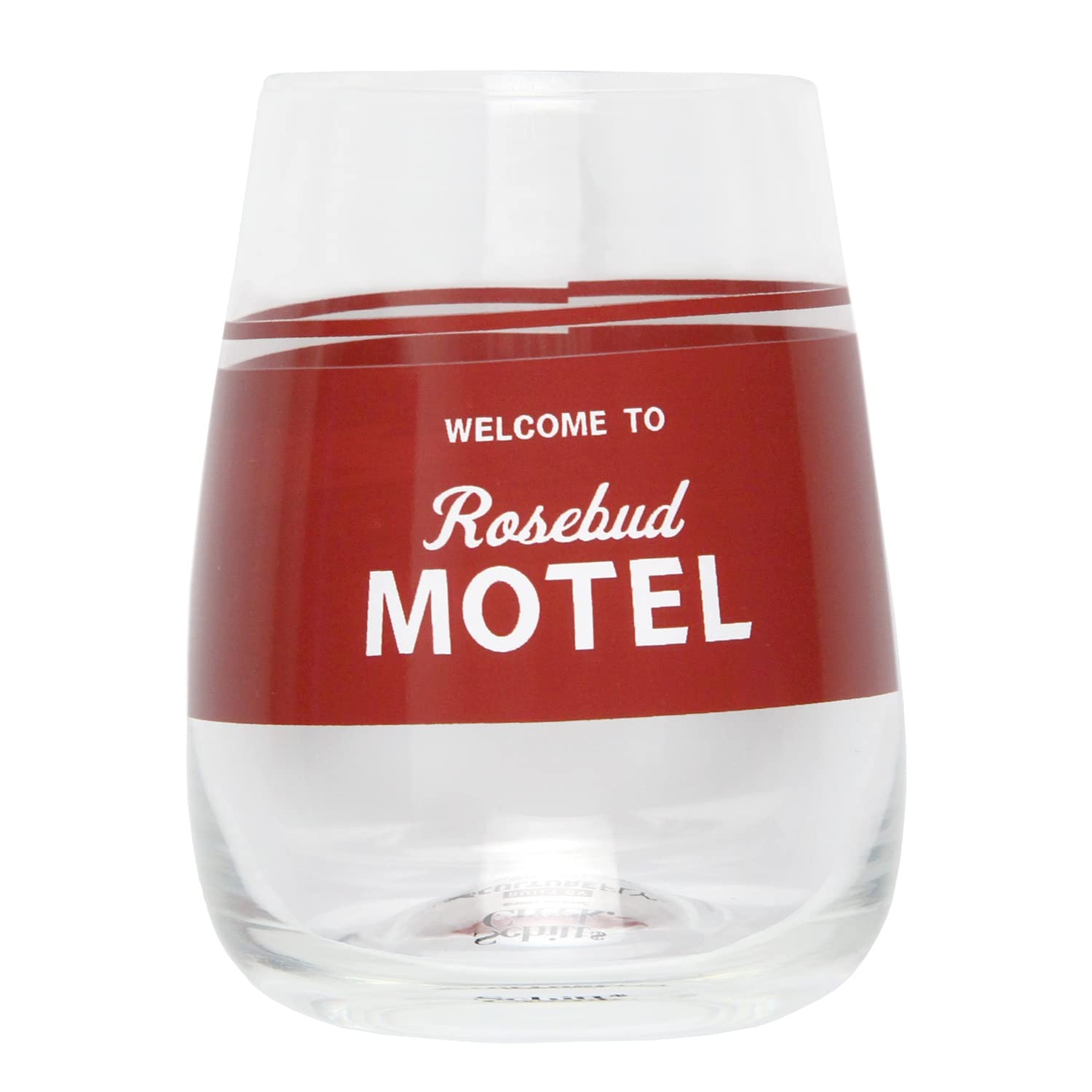 CultureFly Schitt's Creek Merchandise Welcome To Rosebud Motel 16 Oz. Stemless Wine Glass