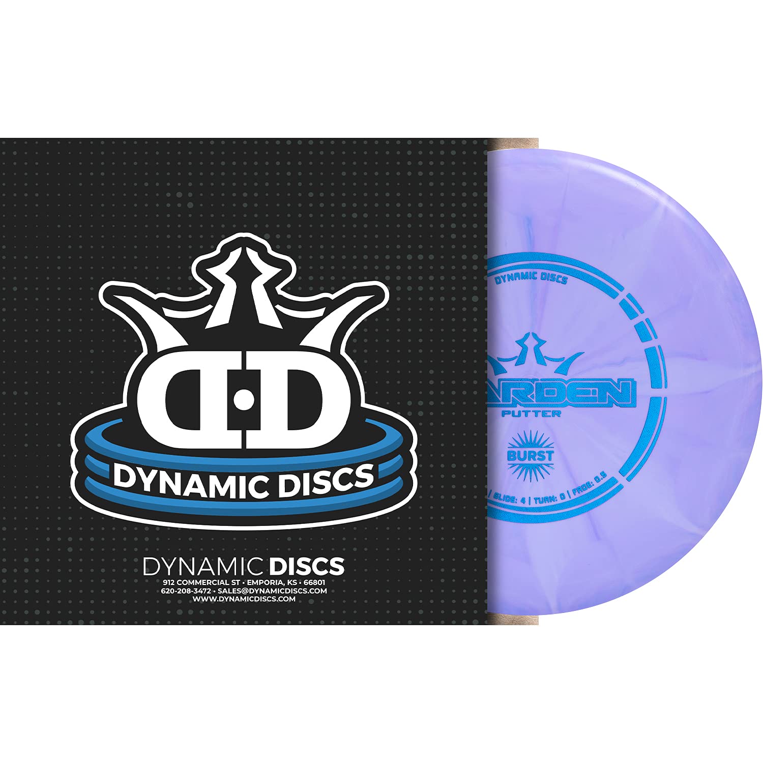 Dynamic Discs Prime Burst Warden Disc Golf Putter | 170g Plus | Smooth Release and Neutral Flight | Beadless Frisbee Golf Putter | Stamp Color Will Vary (Purple)